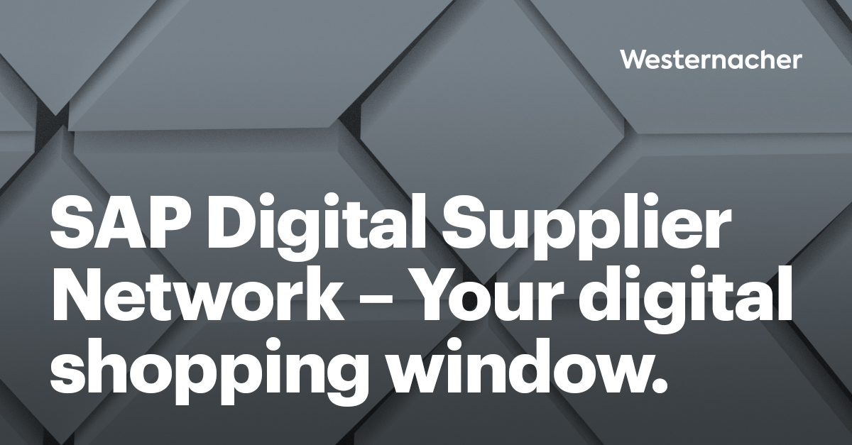 SAP Digital Supplier Network – Your digital shopping window