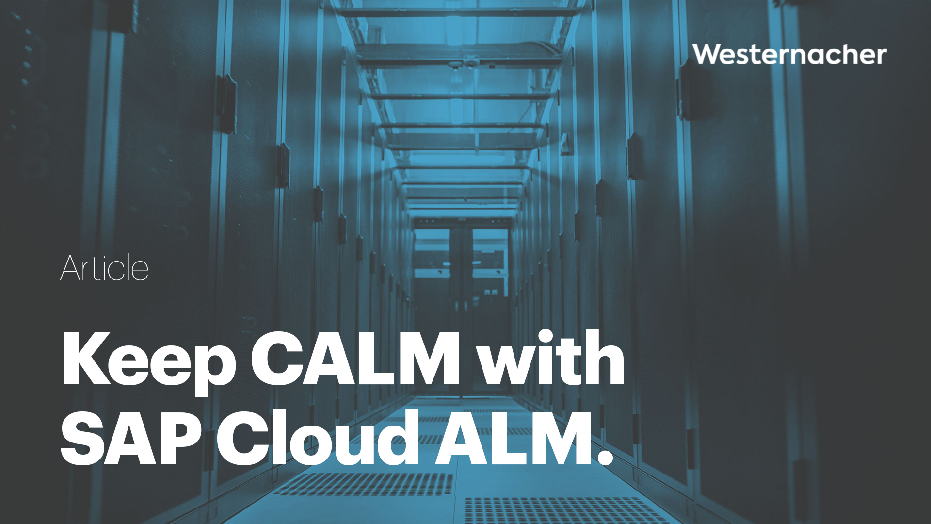 Keep CALM with SAP Cloud ALM.