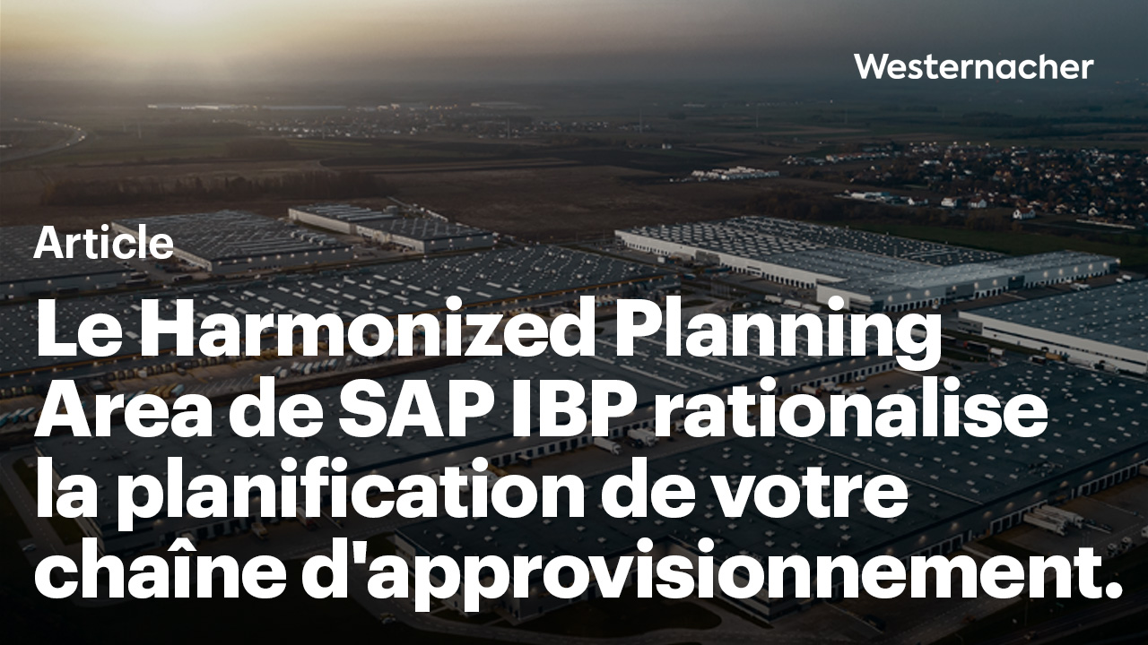 Le Harmonized Planning Area de SAP IBP | Westernacher